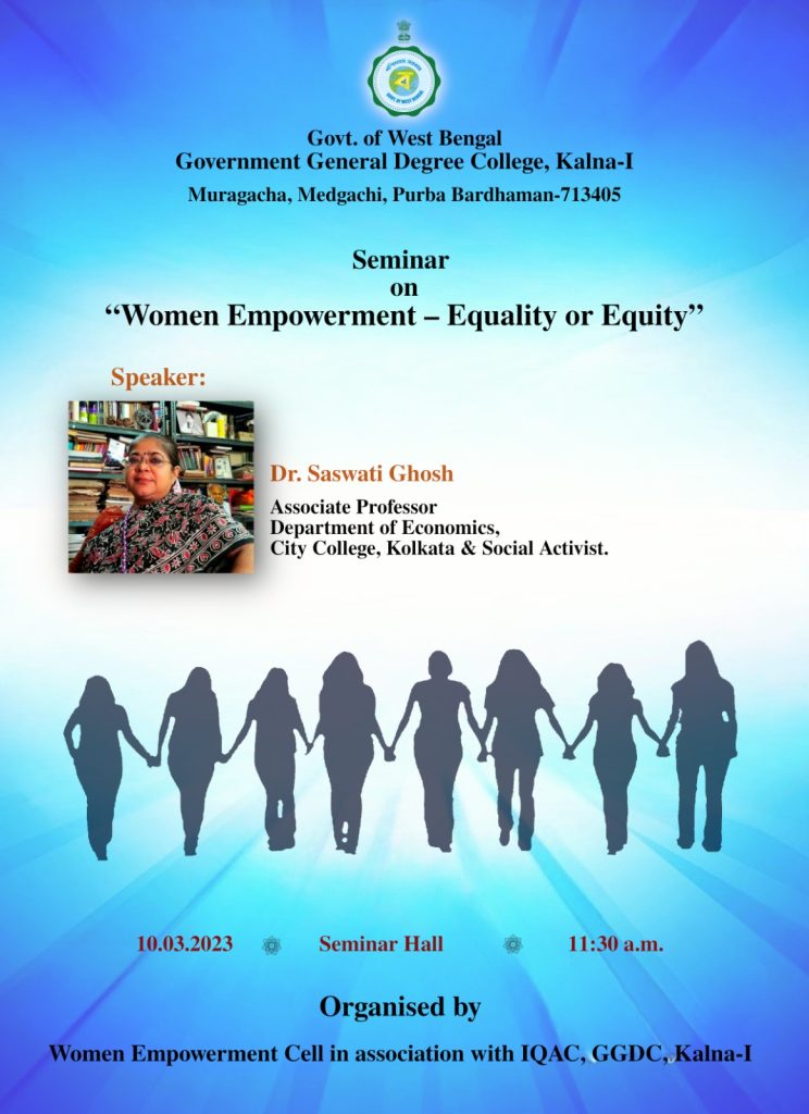 Seminar On Women Empowerment – Equality Or Equity – Government General ...