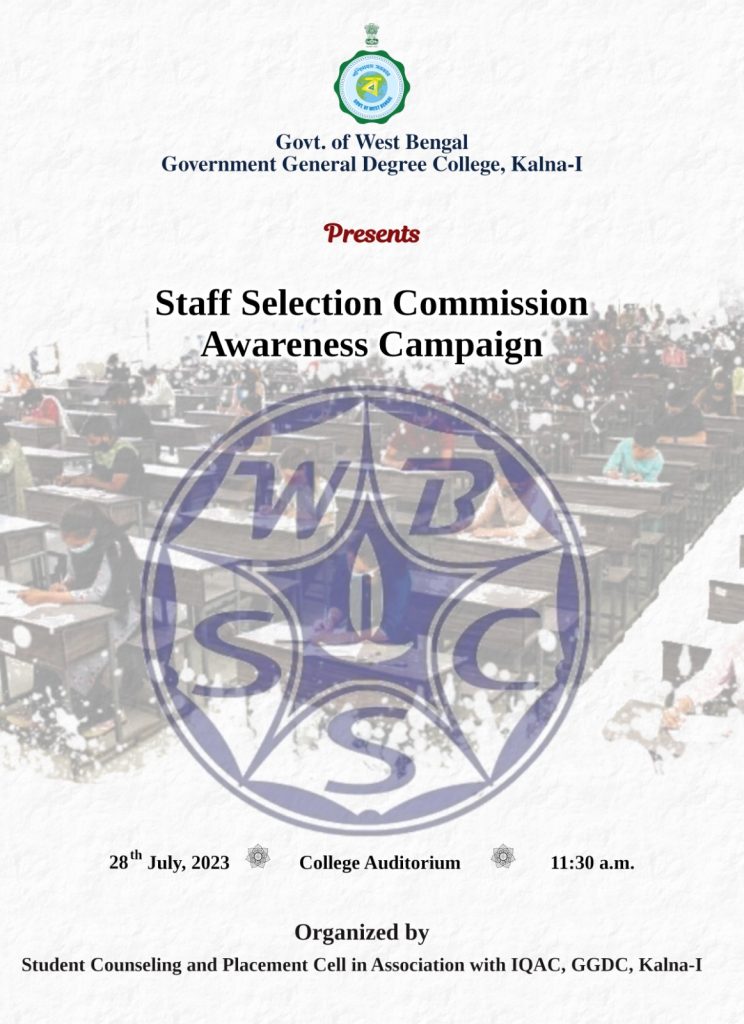 Staff Selection Awareness Campaign 28th July, 2023 – Government General ...